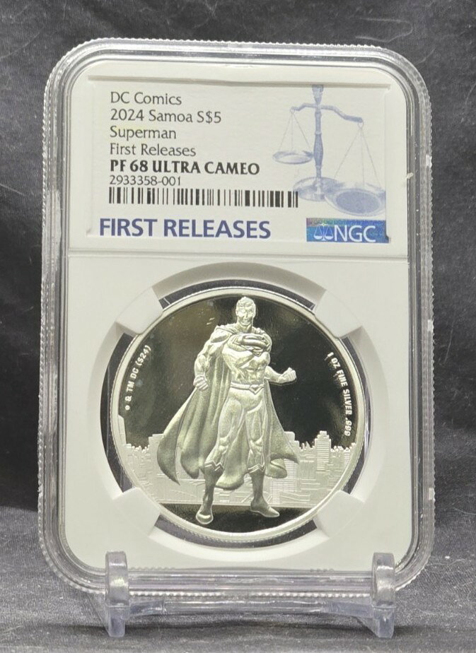 PRODUCT DETAILS 【商品情報】・鑑定機関: NGC・グレード: PF68 ULTRA CAMEO (First Releases)・発行年・発行国: 2024年 サモア・額面: 5ドル・テーマ・シリーズ: DCコミックス ジャ...