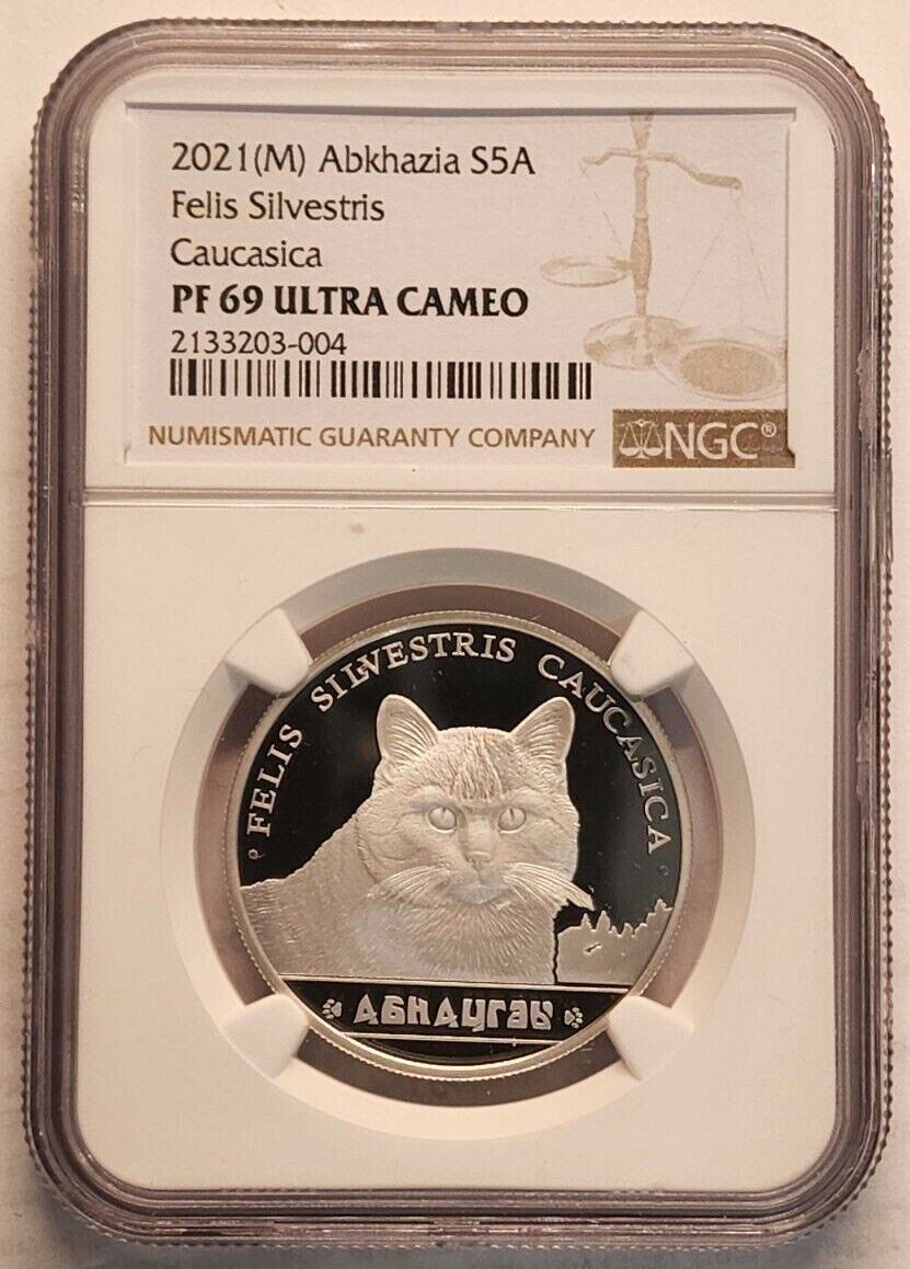 PRODUCT DETAILS 【商品情報】・鑑定機関: NGC・グレード: PF69 Ultra Cameo・発行年・発行国: 2021年 ロシア・額面: 5ルーブル・テーマ・シリーズ: コーカサス・ヤマネコ・素材・重量: 銀(.925 ...