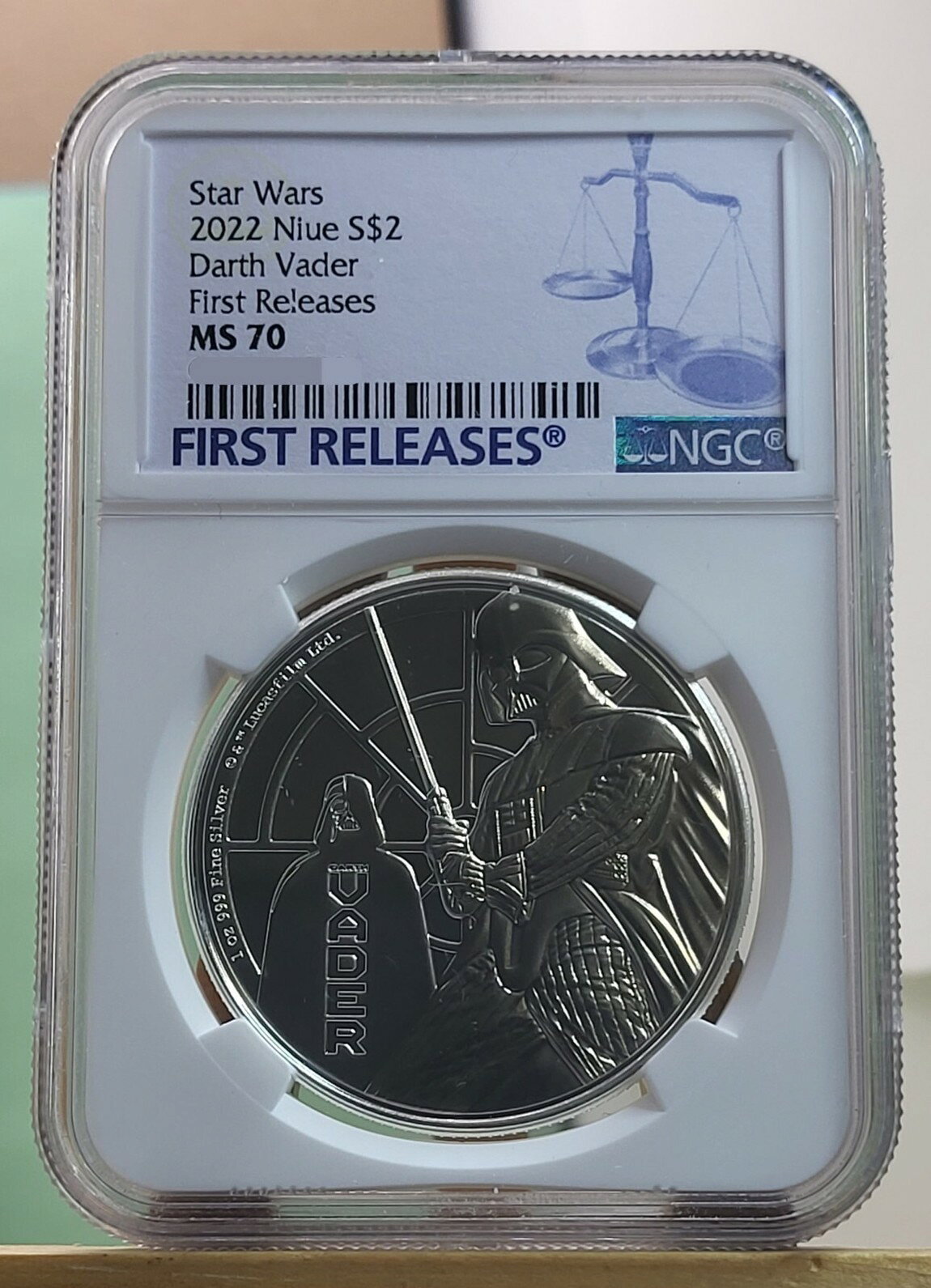 PRODUCT DETAILS 【商品情報】・鑑定機関: NGC・グレード: MS70 FR・発行年・発行国: 2022年・ニウエ・額面: 2ドル・テーマ・シリーズ: スターウォーズ ダースベイダー・素材・重量: 銀貨(0.999)・1オン...
