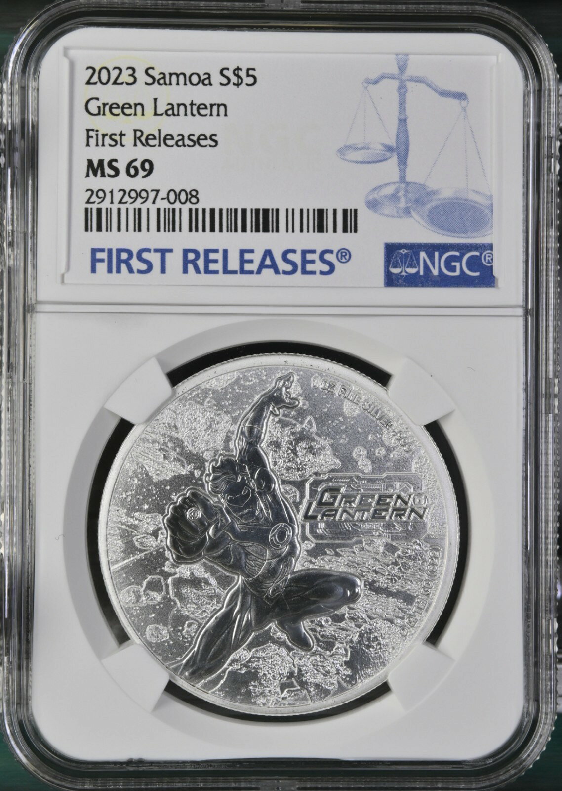 PRODUCT DETAILS 【商品情報】・鑑定機関: NGC・グレード: MS69 FR・発行年・発行国: 2023年・サモア・額面: 5ドル・テーマ・シリーズ: DCコミックス ジャスティス・リーグ グリーンランタン・素材・重量: 銀...