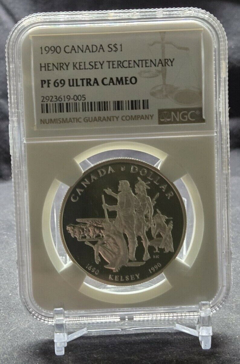 PRODUCT DETAILS 【商品情報】・鑑定機関: NGC・グレード: PF69 Ultra Cameo・発行年・発行国: 1990年 カナダ・額面: 1ドル・テーマ・シリーズ: ヘンリー・ケルシー 300周年記念・素材・重量: 銀 ...