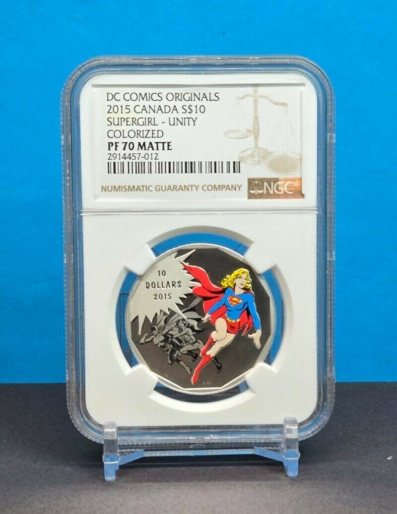 PRODUCT DETAILS 【商品情報】・鑑定機関：NGC・グレード：PF70 MATTE・発行年・発行国：2015年 カナダ・額面：10ドル・テーマ・シリーズ：DCコミックス スーパーガール ユニティ・素材：銀貨【コンディション】・第...