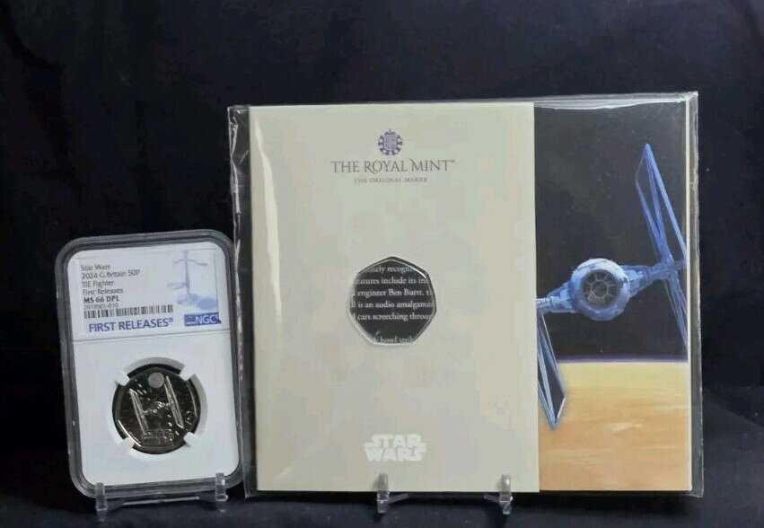 PRODUCT DETAILS 【商品情報】・鑑定機関: NGC・グレード: MS66 DPL FR・発行年・発行国: 2024年 イギリス・額面: 50ペンス・テーマ・シリーズ: スターウォーズ インペリアル・タイ・ファイター・素材・重量...