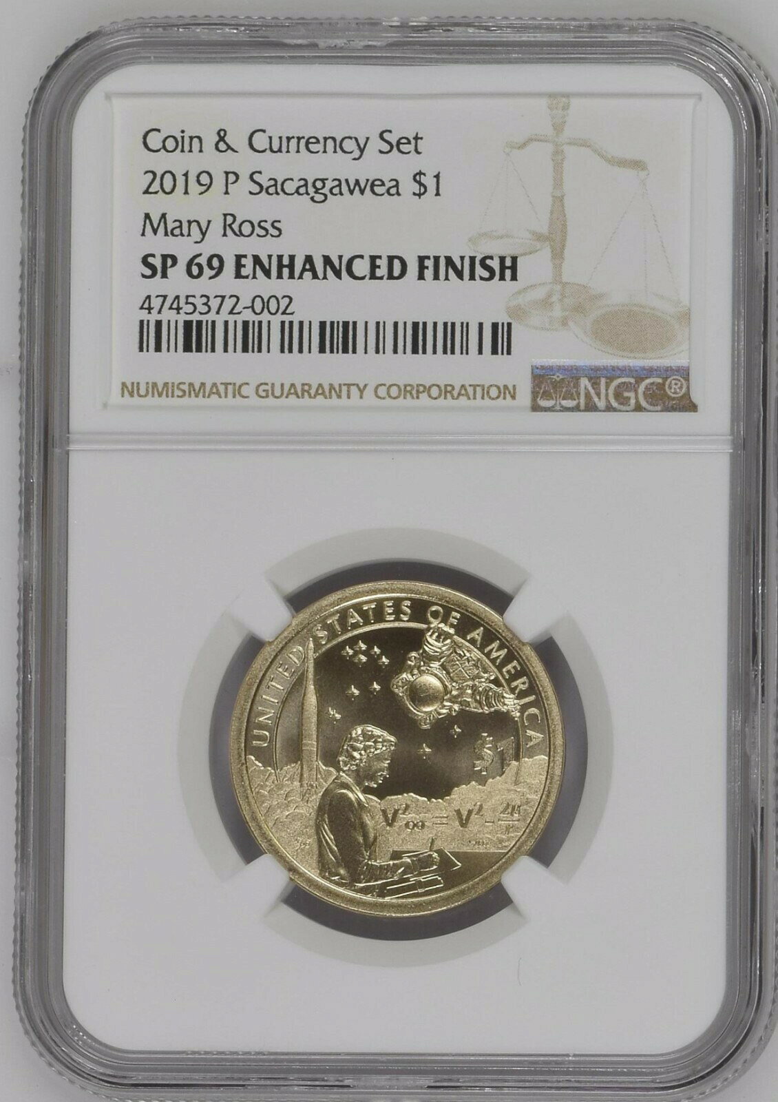 PRODUCT DETAILS 【商品情報】・鑑定機関：NGC・グレード：SP69 ENHANCED FINISH・発行年・発行国：2019年 アメリカ・額面：1ドル・テーマ・シリーズ：サカガウィア コイン＆カレンシーセット・素材・重量：-...