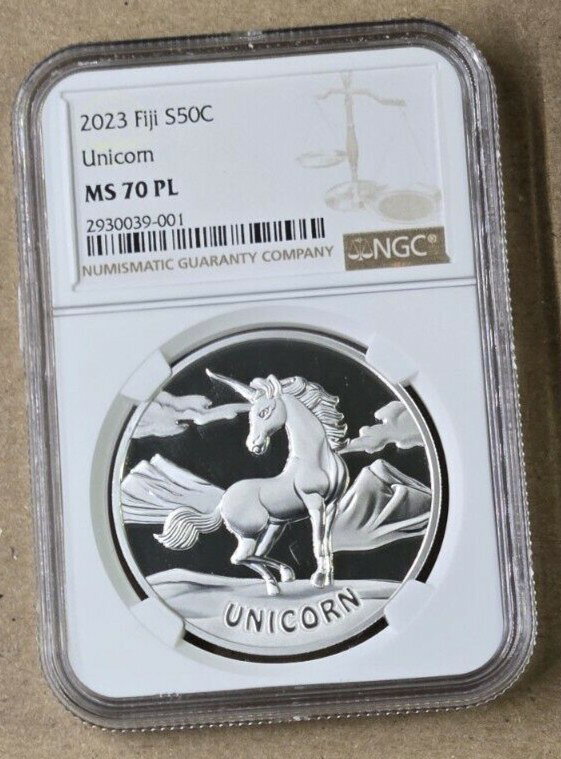 PRODUCT DETAILS 【商品情報】・鑑定機関: NGC・グレード: MS70 PL・発行年・発行国: 2023年・フィジー・額面: 50セント・テーマ・シリーズ: ユニコーン・素材・重量: 銀(0.999)・1オンス【コンディショ...