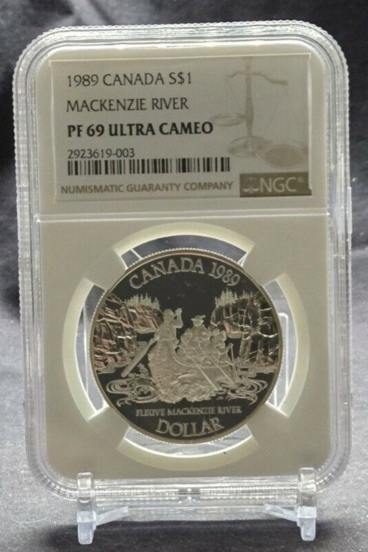 PRODUCT DETAILS 【商品情報】・鑑定機関：NGC・グレード：PF69 ULTRA CAMEO・発行年・発行国：1989年・カナダ・額面：1ドル・テーマ・シリーズ：マッケンジー川200周年記念・素材・重量：銀貨・23.3g【コン...