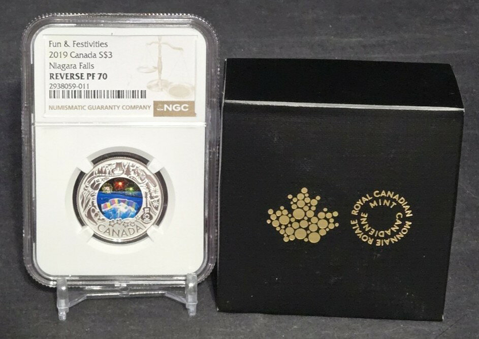 PRODUCT DETAILS 【商品情報】・鑑定機関:NGC・グレード:REV PF70・発行年・発行国:2019年 カナダ・額面:3ドル・テーマ・シリーズ:ファン＆フェスティバル：ナイアガラの滝 ウィンターナイト・素材・重量:-・鑑定番...