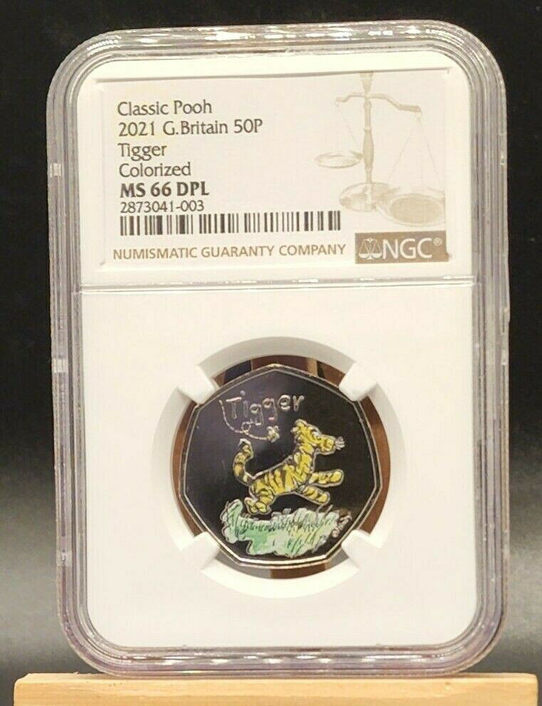 PRODUCT DETAILS 【商品情報】・鑑定機関：NGC・グレード：MS66 DPL・発行年・発行国：2021年 イギリス・額面：50ペンス・テーマ・シリーズ：ディズニー くまのプーさん ティガー・素材・重量：カラー硬貨【コンディショ...