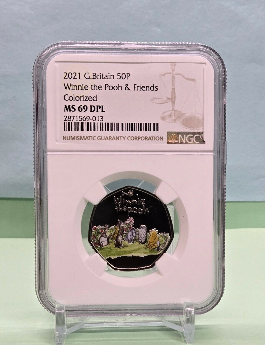 PRODUCT DETAILS 【商品情報】・鑑定機関: NGC・グレード: MS69 DPL・発行年・発行国: 2021年・イギリス・額面: 50ペンス・テーマ・シリーズ: ディズニー くまのプーさんとなかまたち・素材・重量: カラーコイ...