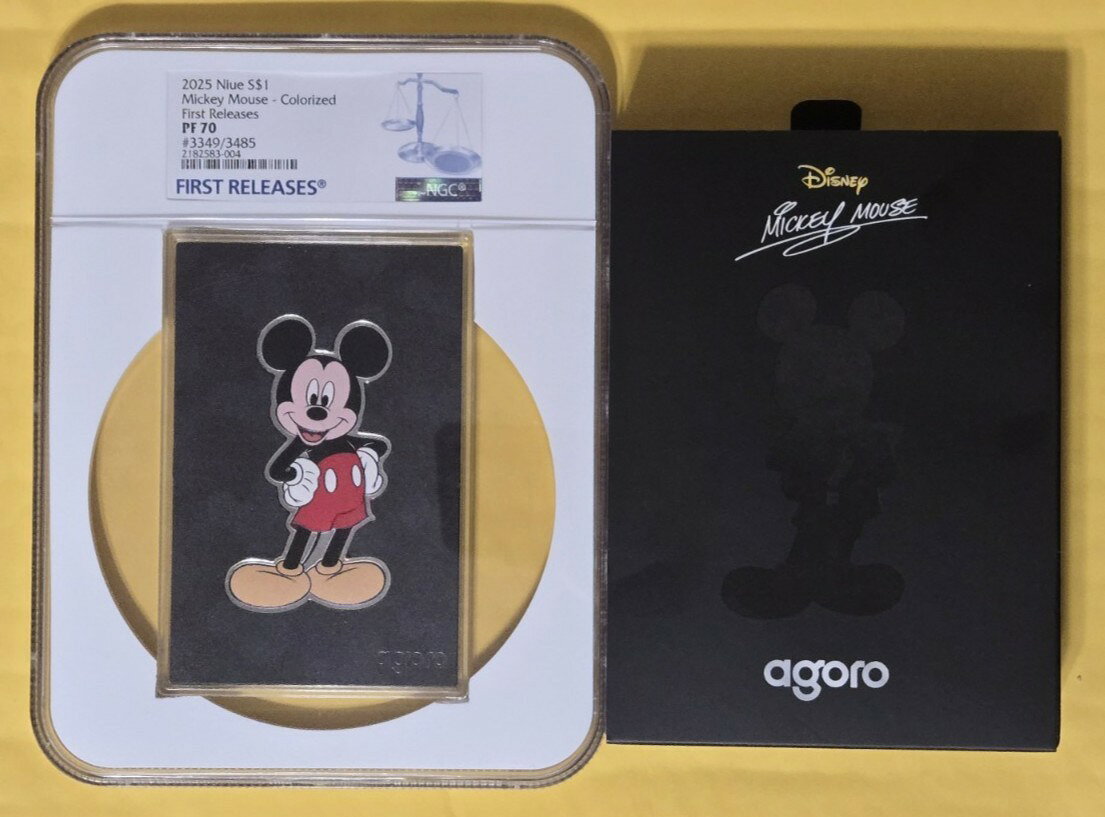 PRODUCT DETAILS 【商品情報】・鑑定機関：NGC・グレード：PF70 FR (FIRST RELEASES)・発行年・発行国：2025年 ニウエ・額面：1ドル・テーマ・シリーズ：ディズニー ブラインドボックス ミッキーマウス ...