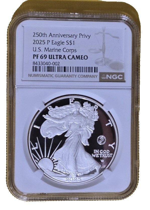 PRODUCT DETAILS 【商品情報】・鑑定機関: NGC・グレード: PF69 UC (Ultra Cameo)・発行年・発行国: 2025年 アメリカ・額面: 1ドル・テーマ・シリーズ: アメリカンシルバーイーグル / "MC" ...