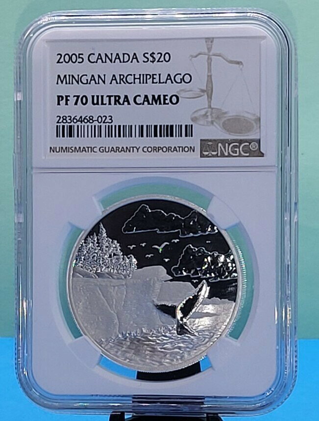 PRODUCT DETAILS 【商品情報】・鑑定機関：NGC・グレード：PF70 ULTRA CAMEO・発行年・発行国：2005年 カナダ・額面：20ドル・テーマ・シリーズ：ミンガン諸島国立公園・素材：銀貨【コンディション】・第三者鑑定...