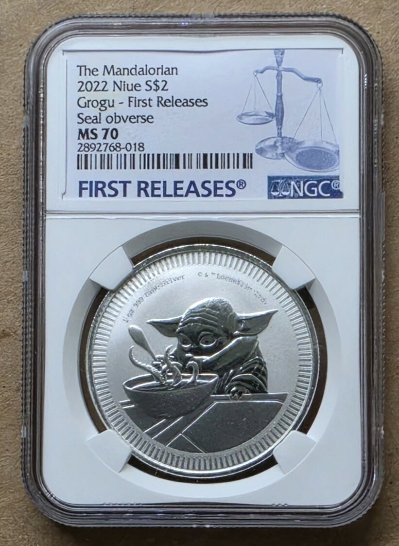 PRODUCT DETAILS 【商品情報】・鑑定機関: NGC・グレード: MS70 FR・発行年・発行国: 2024年 ニウエ・額面: 2ドル・テーマ・シリーズ: スター・ウォーズ マンダロリアン グローグー / ベビー・ヨーダ・素材・...
