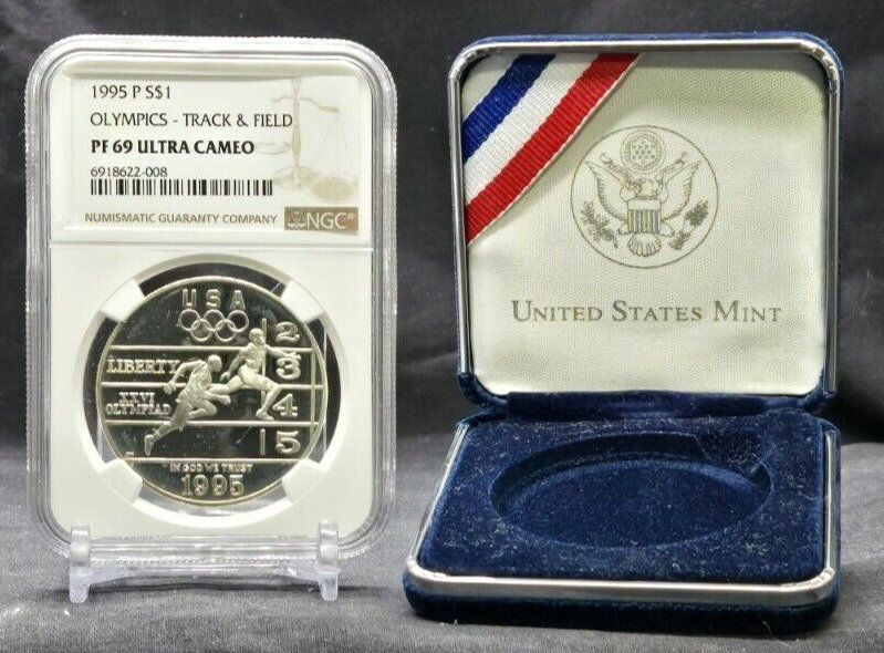 PRODUCT DETAILS 【商品情報】・鑑定機関：NGC・グレード：PF69 UC・発行年・発行国：1995年 アメリカ・額面：1ドル・テーマ・シリーズ：オリンピック 陸上競技・素材・重量：銀貨・鑑定番号：-【コンディション】・第三者...