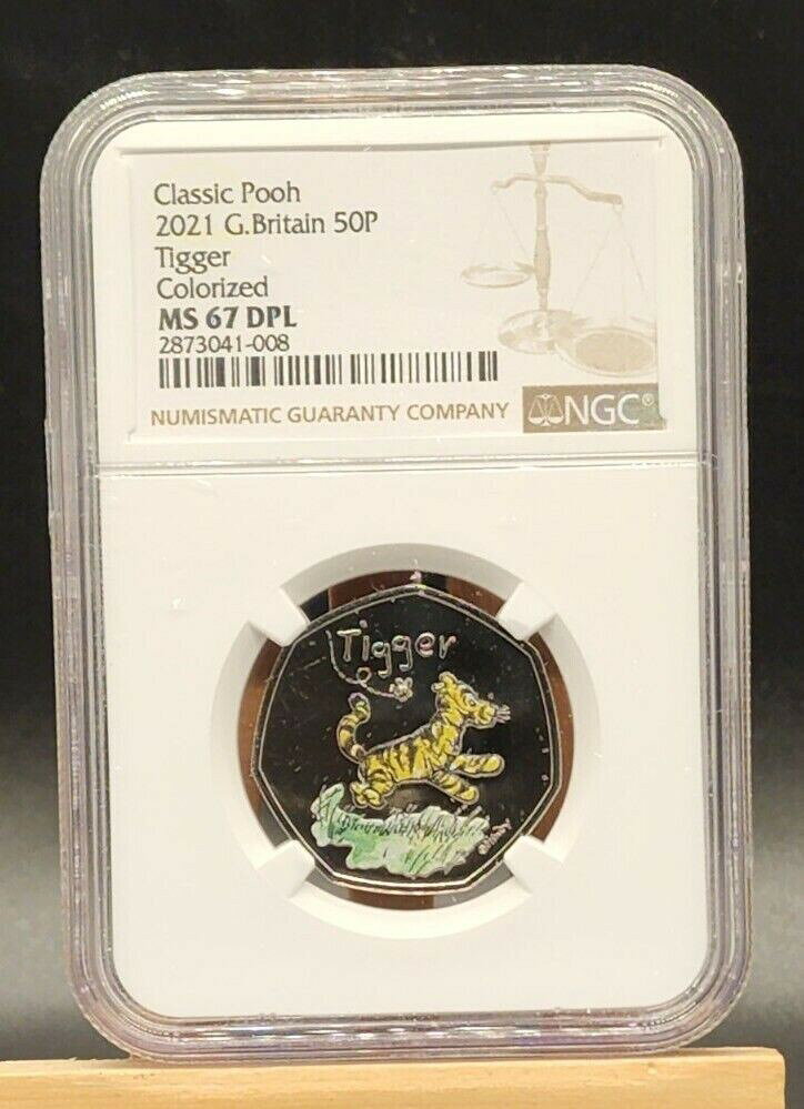 PRODUCT DETAILS 【商品情報】・鑑定機関: NGC・グレード: MS67 DPL・発行年・発行国: 2021年 イギリス・額面: 50ペンス・テーマ・シリーズ: ディズニー クラシック プー ティガー (WINNIE THE ...