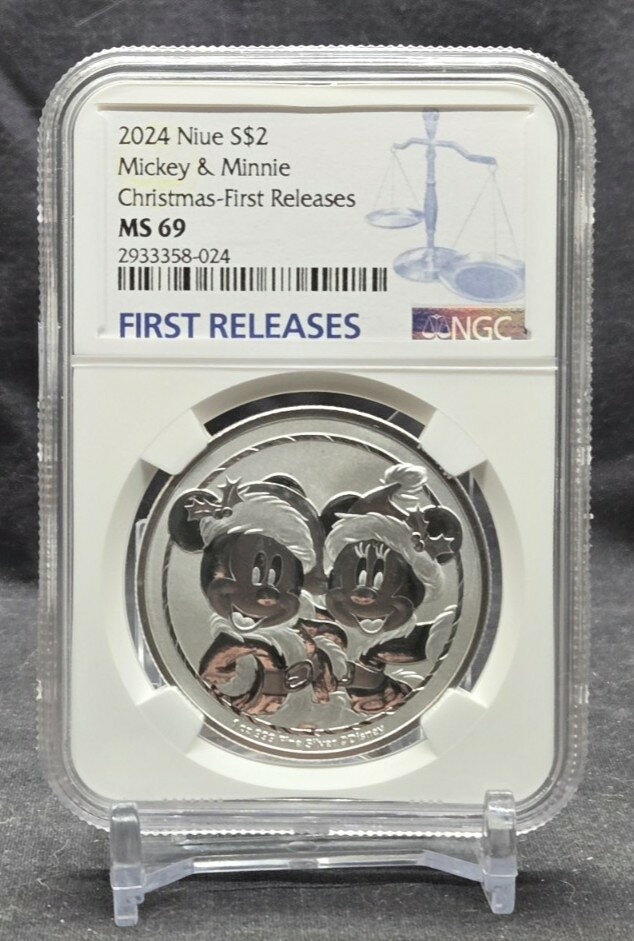 PRODUCT DETAILS 【商品情報】・鑑定機関: NGC・グレード: MS69 FR・発行年・発行国: 2024年・ニウエ・額面: 2ドル・テーマ・シリーズ: ディズニー ミッキー＆ミニーマウス クリスマス キャンディケーン【コンデ...