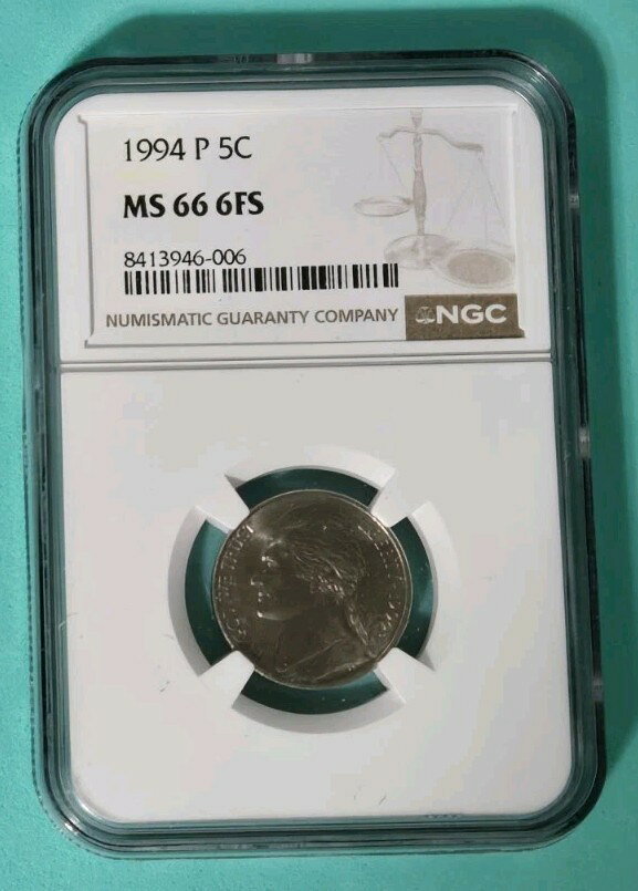 PRODUCT DETAILS 【商品情報】・鑑定機関: NGC・グレード: MS66 6FS・発行年・発行国: 1994年・アメリカ・額面: 5セント・テーマ・シリーズ: ジェファーソン ニッケル・素材・重量: ニッケル・鑑定番号: -【...