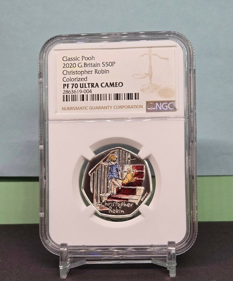 PRODUCT DETAILS 【商品情報】・鑑定機関: NGC・グレード: PF70 Ultra Cameo (PF70UC)・発行年・発行国: 2020年 イギリス・額面: 50ペンス・テーマ・シリーズ: ディズニー くまのプーさん ク...