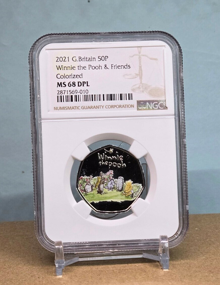 PRODUCT DETAILS 【商品情報】・鑑定機関: NGC・グレード: MS68 DPL・発行年・発行国: 2021年 イギリス・額面: 50ペンス・テーマ・シリーズ: ディズニー クラシック プー くまのプーさんとなかまたち（シリー...