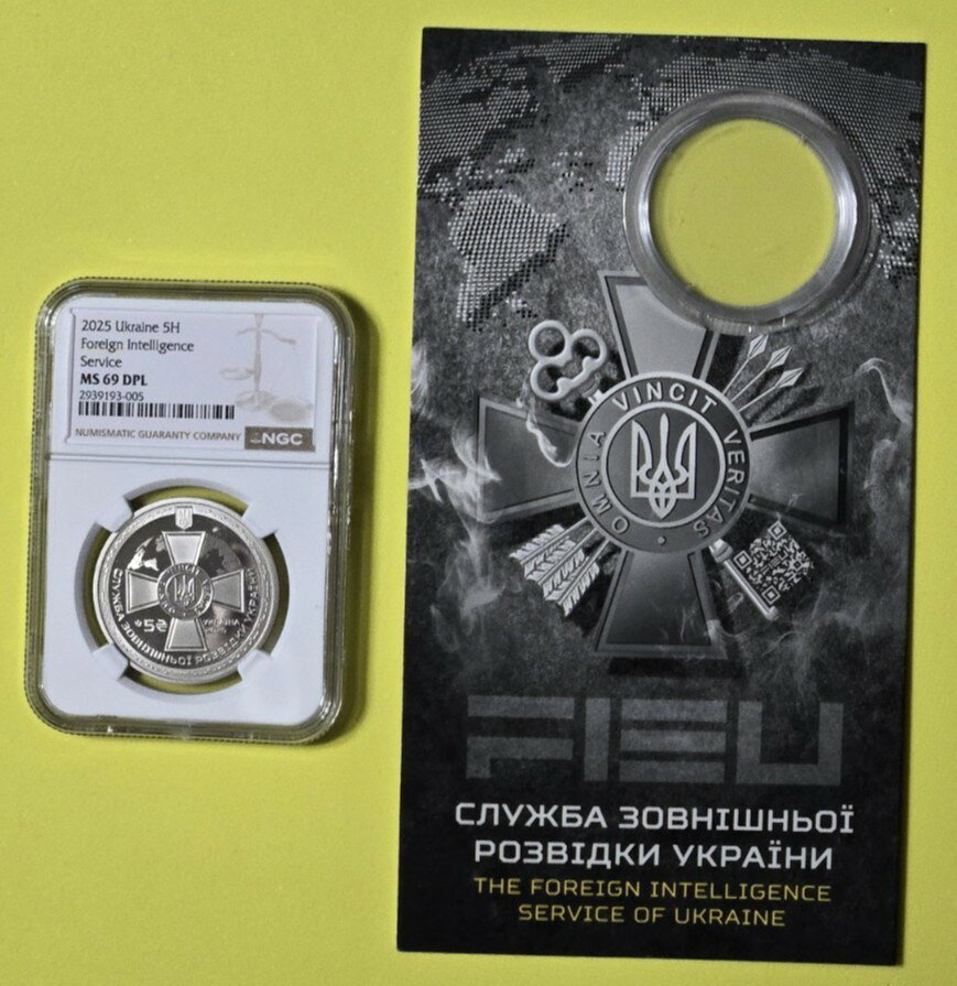 PRODUCT DETAILS 【商品情報】・鑑定機関: NGC・グレード: MS69 DPL・発行年・発行国: 2025年・ウクライナ・額面: 5フリヴニャ・テーマ・シリーズ: 対外情報庁 (Foreign Intelligence Se...
