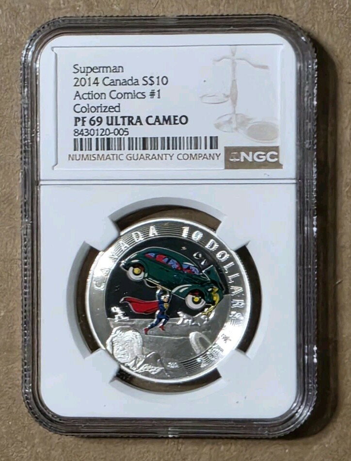 PRODUCT DETAILS 【商品情報】・鑑定機関: NGC・グレード: PF69 ULTRA CAMEO・発行年・発行国: 2014年 カナダ・額面: 10ドル・テーマ・シリーズ: スーパーマン アクション・コミックス#1・素材・重量...