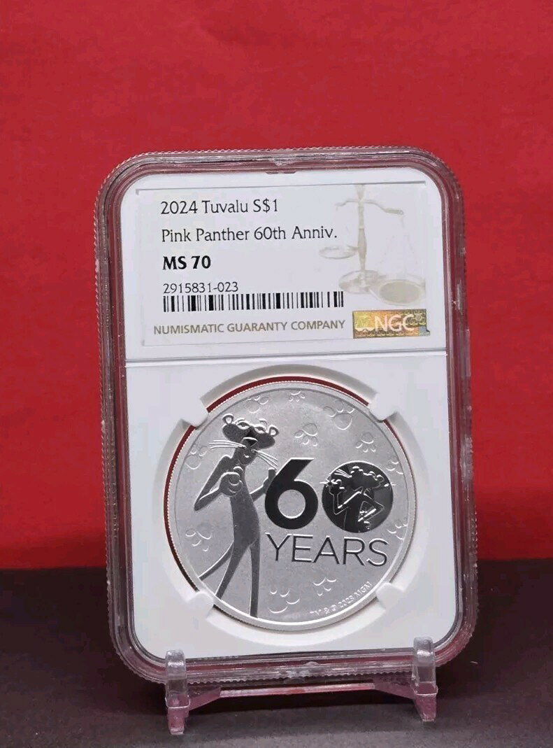 PRODUCT DETAILS 【商品情報】・鑑定機関: NGC・グレード: MS70・発行年・発行国: 2024年 ツバル・額面: 1ドル・テーマ・シリーズ: ピンクパンサー 60周年記念・素材・重量: .9999銀 1オンス【コンディシ...