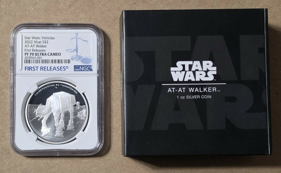 PRODUCT DETAILS 【商品情報】・鑑定機関: NGC・グレード: PF70 FR・発行年・発行国: 2022年・ニウエ・額面: 2ドル・テーマ・シリーズ: スターウォーズ 帝国軍 AT-ATウォーカー・素材・重量: 銀(999 ...