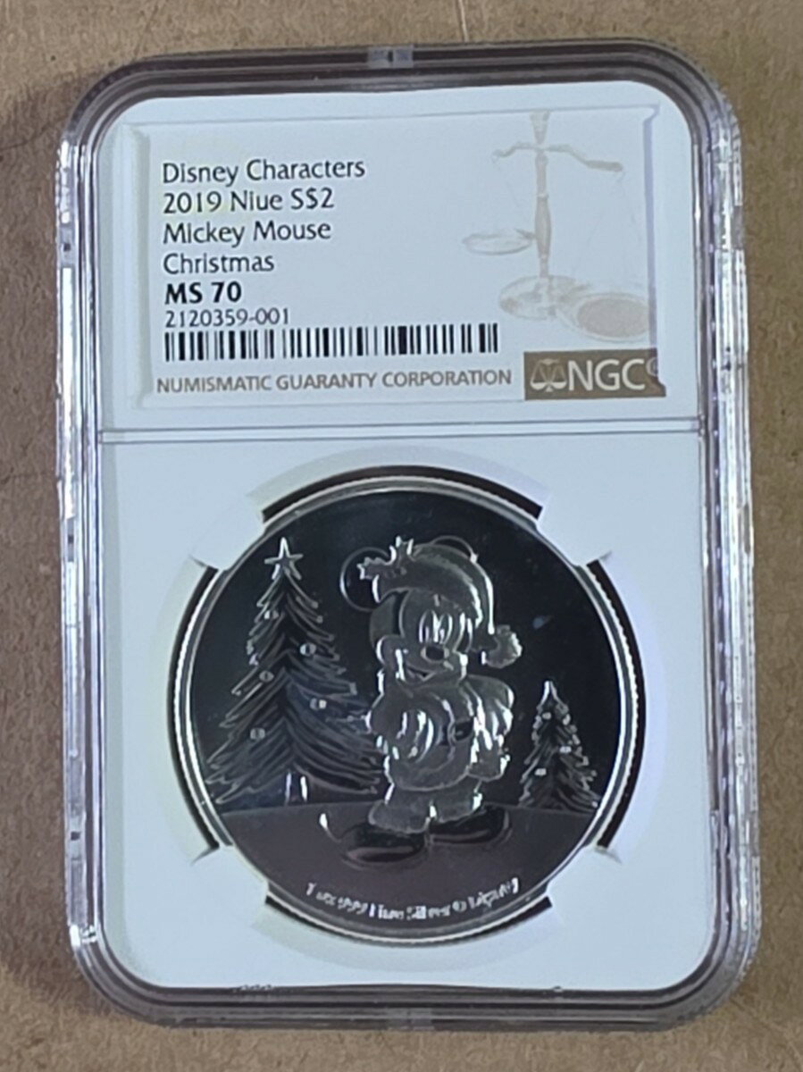 PRODUCT DETAILS 【商品情報】・鑑定機関: NGC・グレード: MS70・発行年・発行国: 2019年 ニウエ・額面: 2ドル・テーマ・シリーズ: ディズニー ミッキーマウス クリスマス・素材・重量: 銀(.999) 1オンス...