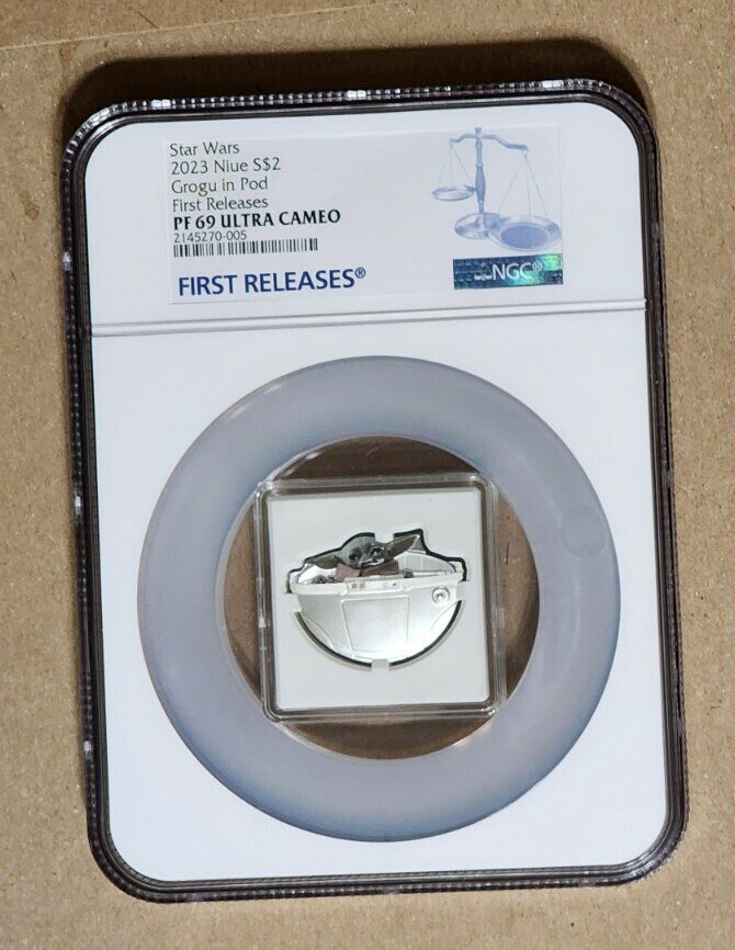 PRODUCT DETAILS 【商品情報】・鑑定機関: NGC・グレード: PF69 ULTRA CAMEO FIRST RELEASES・発行年・発行国: 2023年 ニウエ・額面: 2ドル・テーマ・シリーズ: スターウォーズ グローグ...