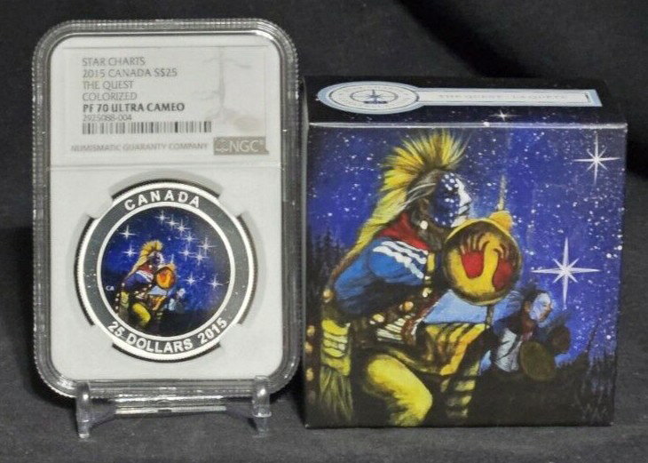 PRODUCT DETAILS 【商品情報】・鑑定機関: NGC・グレード: PF70 UC・発行年・発行国: 2015年 カナダ・額面: 25ドル・テーマ・シリーズ: スターチャーツ：ザ・クエスト (Star Charts: The Qu...