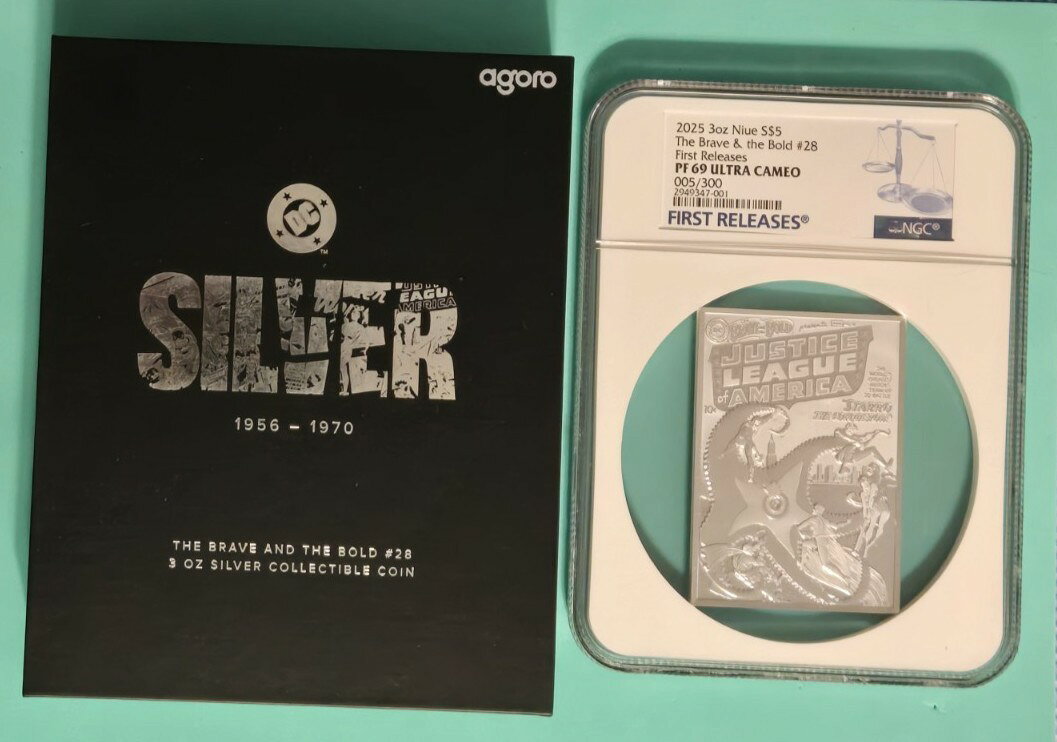 PRODUCT DETAILS 【商品情報】・鑑定機関: NGC・グレード: PF69 ULTRA CAMEO・発行年・発行国: 2025年・ニウエ・額面: 5ドル・テーマ・シリーズ: DCコミックス ブレイブ&ボールド #28・素材・重量...
