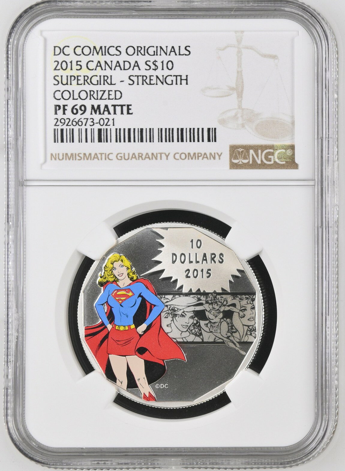 PRODUCT DETAILS 【商品情報】・鑑定機関：NGC・グレード：PF69 MATTE・発行年・発行国：2015年・カナダ・額面：10ドル・テーマ・シリーズ：DCコミックス スーパーガール ストレングス・素材・重量：銀貨【コンディシ...