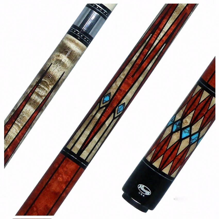 PRODUCT DETAILS Viking Two-Feather Four Corners プレーキュー バードアイメープル エボニー ターコイズインレイ 5/16x18ピン ViKOREシャフト ノンラップ【商品仕様】・ 種別：プレー...