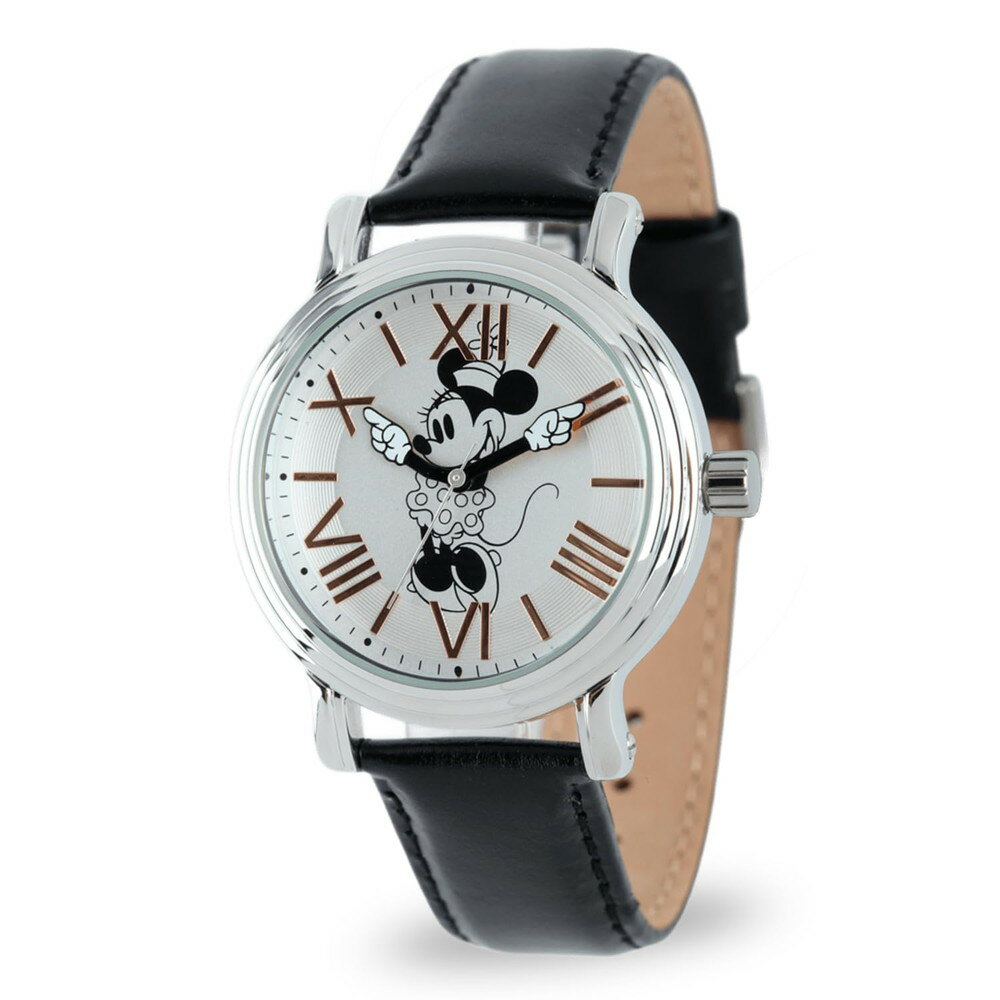 商品説明 商品の特徴/スペック・ディズニー ミニーマウス ヴィンテージウォッチ・ケース径：38mm、シルバーケース・ブラックレザーストラップ、ストラップ幅：18mm・ホワイトダイヤル、アナログ表示・日本製クォーツムーブメント・耐傷性ミネラル...