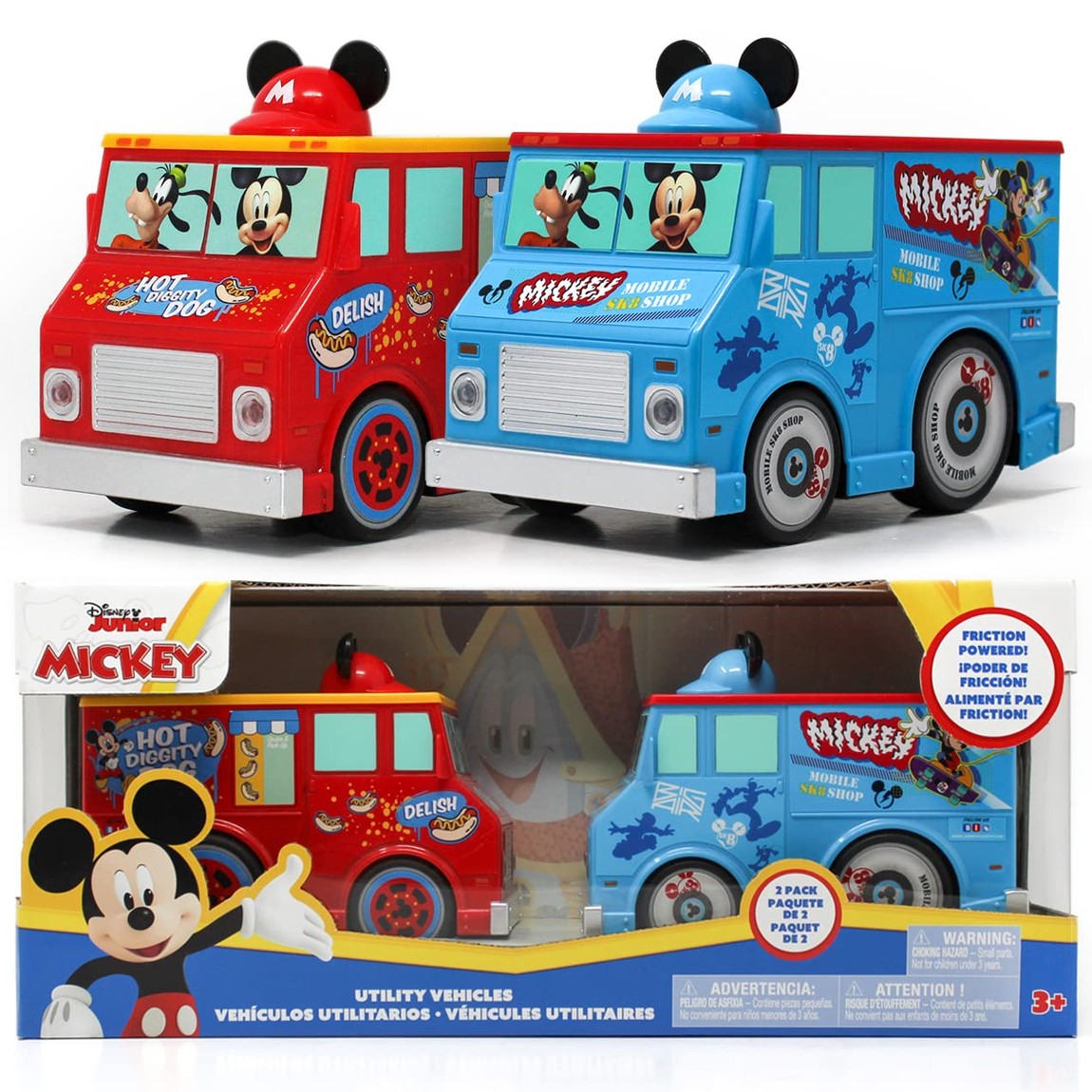 PRODUCT DETAILS ディズニー ミッキーマウス ディズニージュニア フリクション トラック 2個セット 車 おもちゃ 15cm【商品仕様】・ アイテム種別：おもちゃのトラック・ 内容量：2台セット・ サイズ：各全長約15cm（6...
