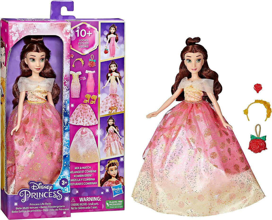 PRODUCT DETAILS ディズニー プリンセス ベル 美女と野獣 着せ替え人形 10通りのコーディネート アクセサリー付き【商品仕様】・ アイテム種別：着せ替え人形（ファッションドール）・ キャラクター：ベル（美女と野獣）・ サイズ...