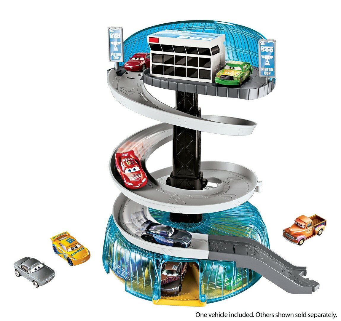 PRODUCT DETAILS ディズニー カーズ3 ライトニング・マックィーン フロリダ・スピードウェイ スパイラル プレイセット ミニカー 収納 持ち運び おもちゃ【商品仕様】・ アイテム種別：ミニカー用プレイセット/ガレージ・ キャラ...
