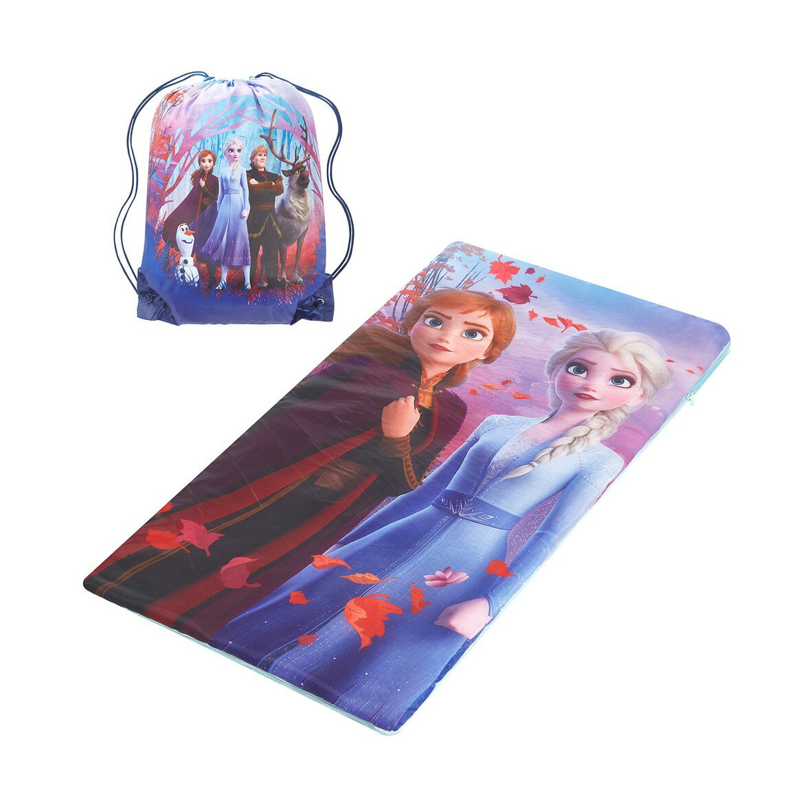 PRODUCT DETAILS ディズニー アナと雪の女王2 寝袋 スリングバッグ付き スランバーセット お泊まりグッズ【商品仕様】・ アイテム種別：スランバーセット（寝袋、収納バッグ）・ 対象年齢：3歳以上・ 素材：ポリエステル・ セット...