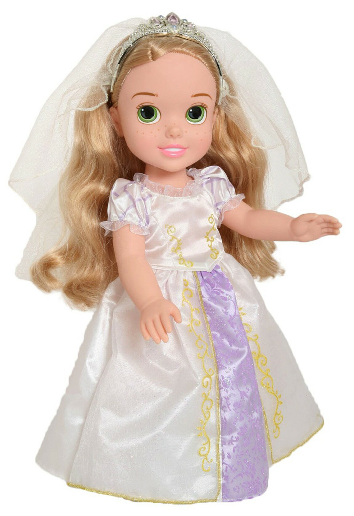 PRODUCT DETAILS ディズニー プリンセス ラプンツェル 人形 トドラードール ウェディングドレス ティアラ ヘアブラシ付き 塔の上のラプンツェル【商品仕様】・ アイテム種別：ドール（人形）・ キャラクター：ラプンツェル（塔の上...