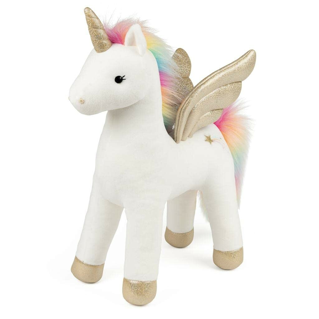 PRODUCT DETAILS GUND マイマジカル ライト＆サウンド ユニコーン ぬいぐるみ 羽が光る 音が鳴る 43cm レインボー たてがみ 尻尾【商品仕様】・ アイテム種別：ぬいぐるみ、電動おもちゃ・ キャラクター：ユニコーン・ ...