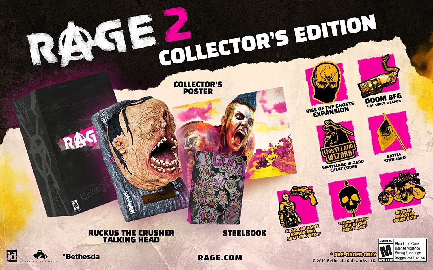 PRODUCT DETAILS 【商品情報】・商品名：Rage 2 - Xbox One Collector's Edition・対応機種：Xbox One／Xbox Series X・仕様：北米版・言語：英語【コンディション】・新品・海外...