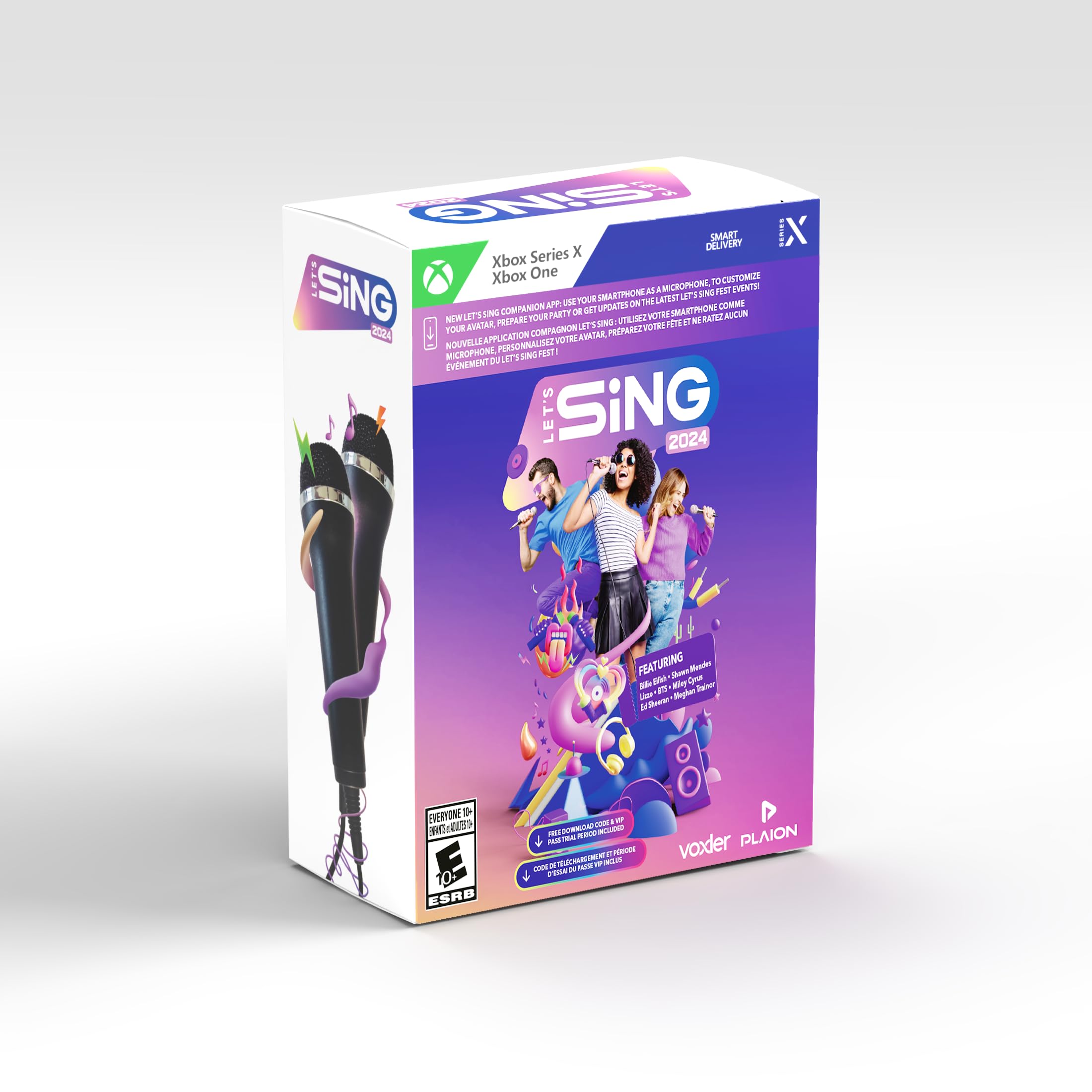 PRODUCT DETAILS 【商品情報】・商品名：Let's Sing 2024 + 2 hard bundled mics - Xbox Series X・対応機種：Xbox Series X・仕様：北米版・言語：英語【コンディション...