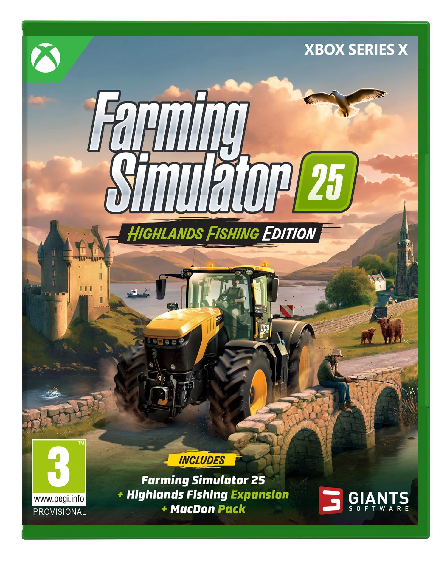 PRODUCT DETAILS 【商品情報】・商品名：Farming Simulator 25 Highlands Fishing Edition - Xbox・対応機種：Xbox Series X・仕様：北米版・言語：英語【コンディション...