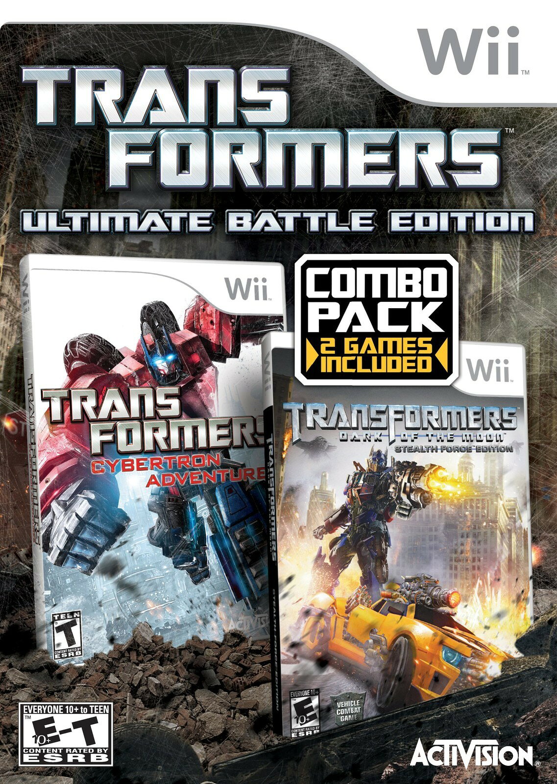 PRODUCT DETAILS 【商品情報】・商品名：Transformers: Dark of the Moon/Cybertron Adv 2 Pack - Nintendo Wii・対応機種：Wii（Wii）・仕様：北米版（NTSC-...