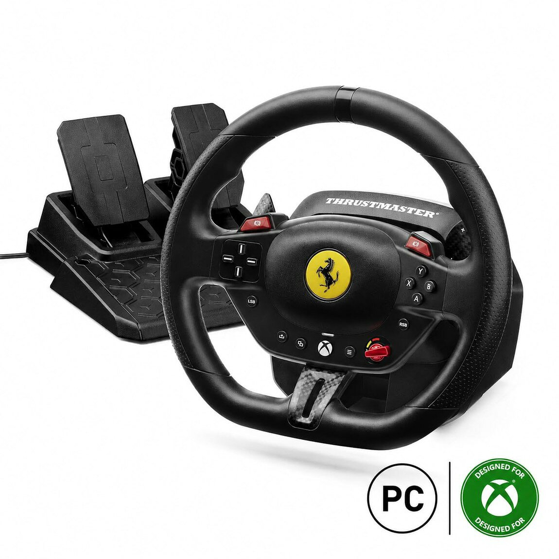 PRODUCT DETAILS スラストマスター T98 Ferrari 296 GTB ハンドルコントローラー ペダルセット Xbox Series X|S Xbox One PC対応 ステアリングホイール【商品仕様】・ アイテム種別：ハ...