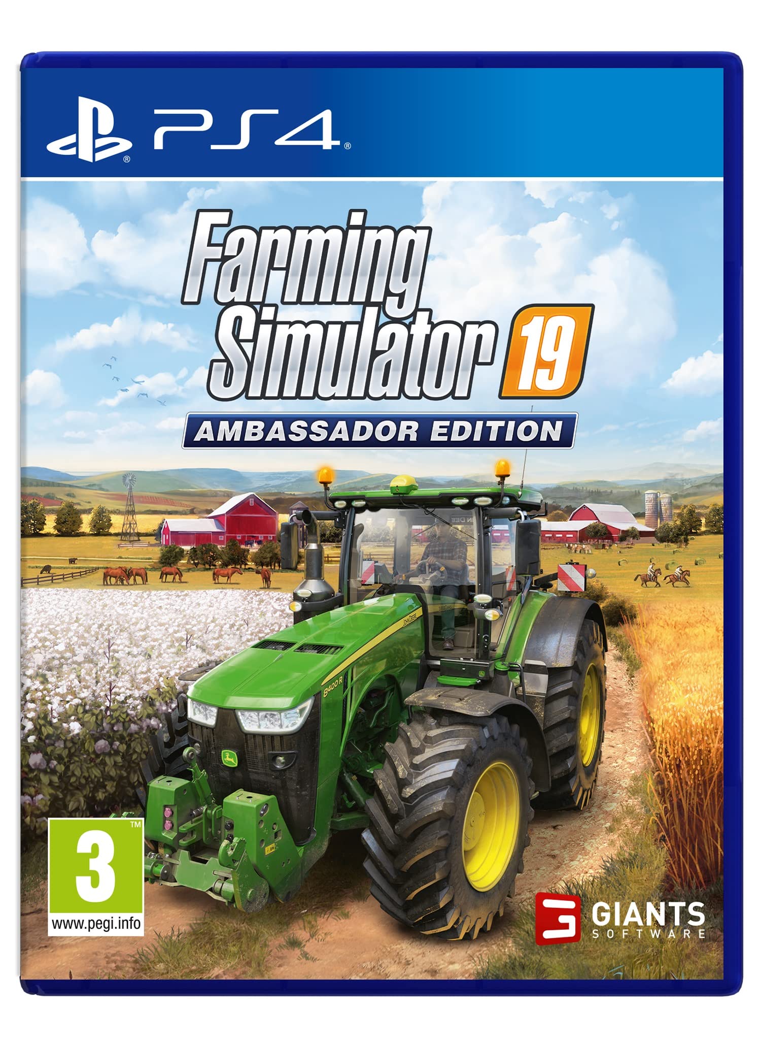PRODUCT DETAILS 【商品情報】・商品名：Farming Simulator 19: Ambassador Edition - PS4・対応機種：PlayStation 4（PS4）・仕様：北米版（NTSC-U/C）・言語：英語...