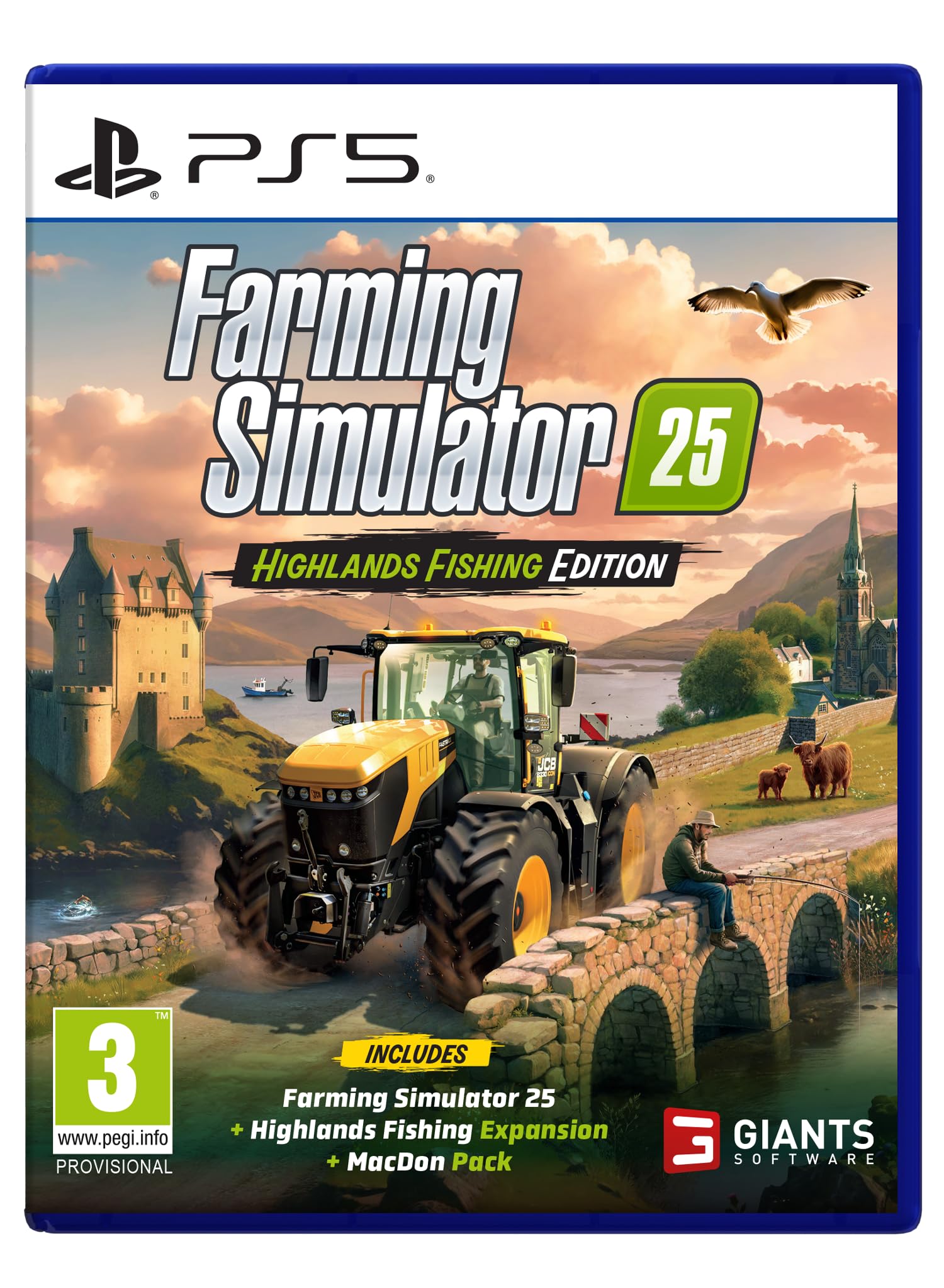 PRODUCT DETAILS 【商品情報】・商品名：Farming Simulator 25 Highlands Fishing Edition - PS5・対応機種：PlayStation 5（PS5）・仕様：北米版・言語：英語【コンデ...