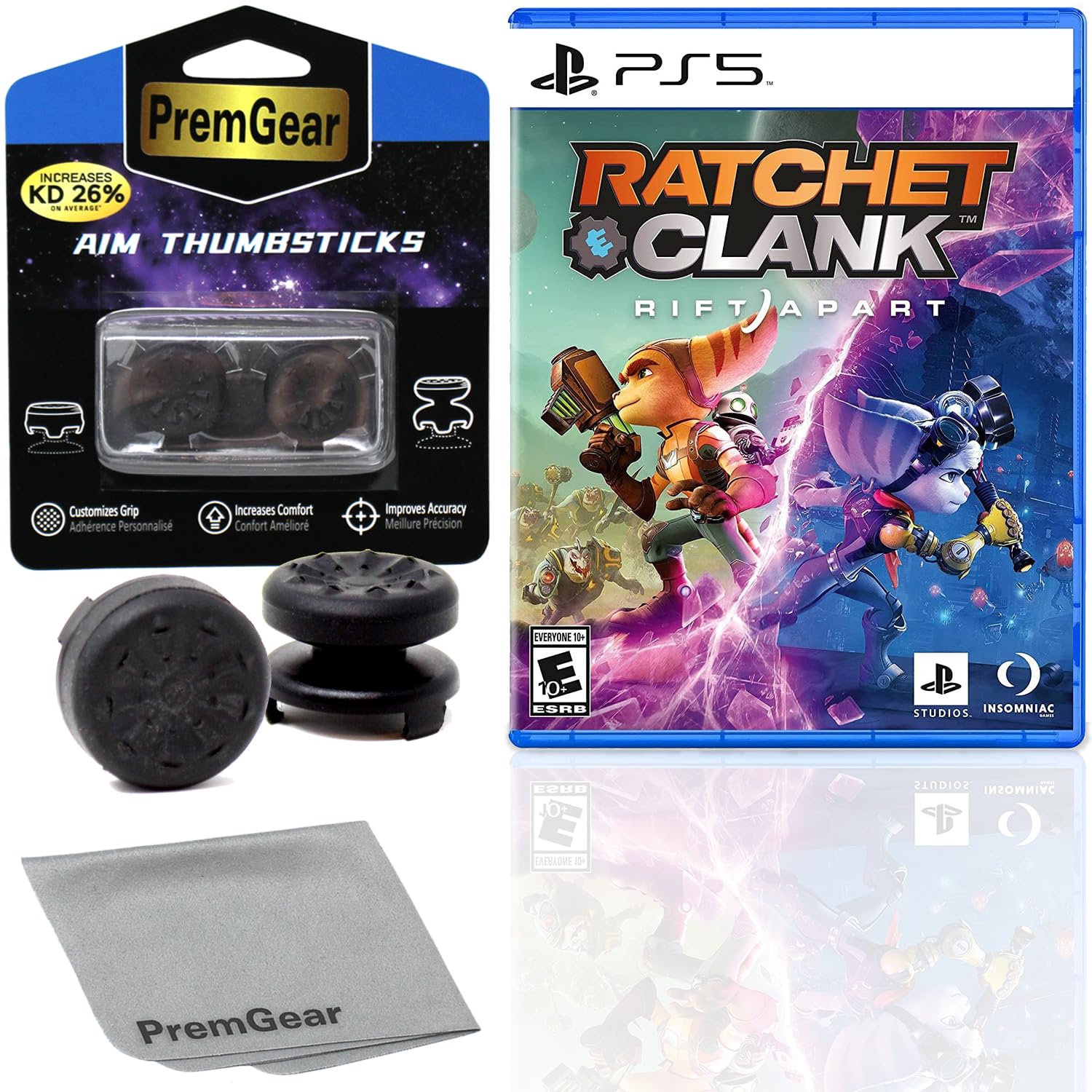 PRODUCT DETAILS 【商品情報】・商品名：Ratchet & Clank: Rift Apart for PlayStation 5 (US Version), with PremGear ThumbSticks (2 pack...