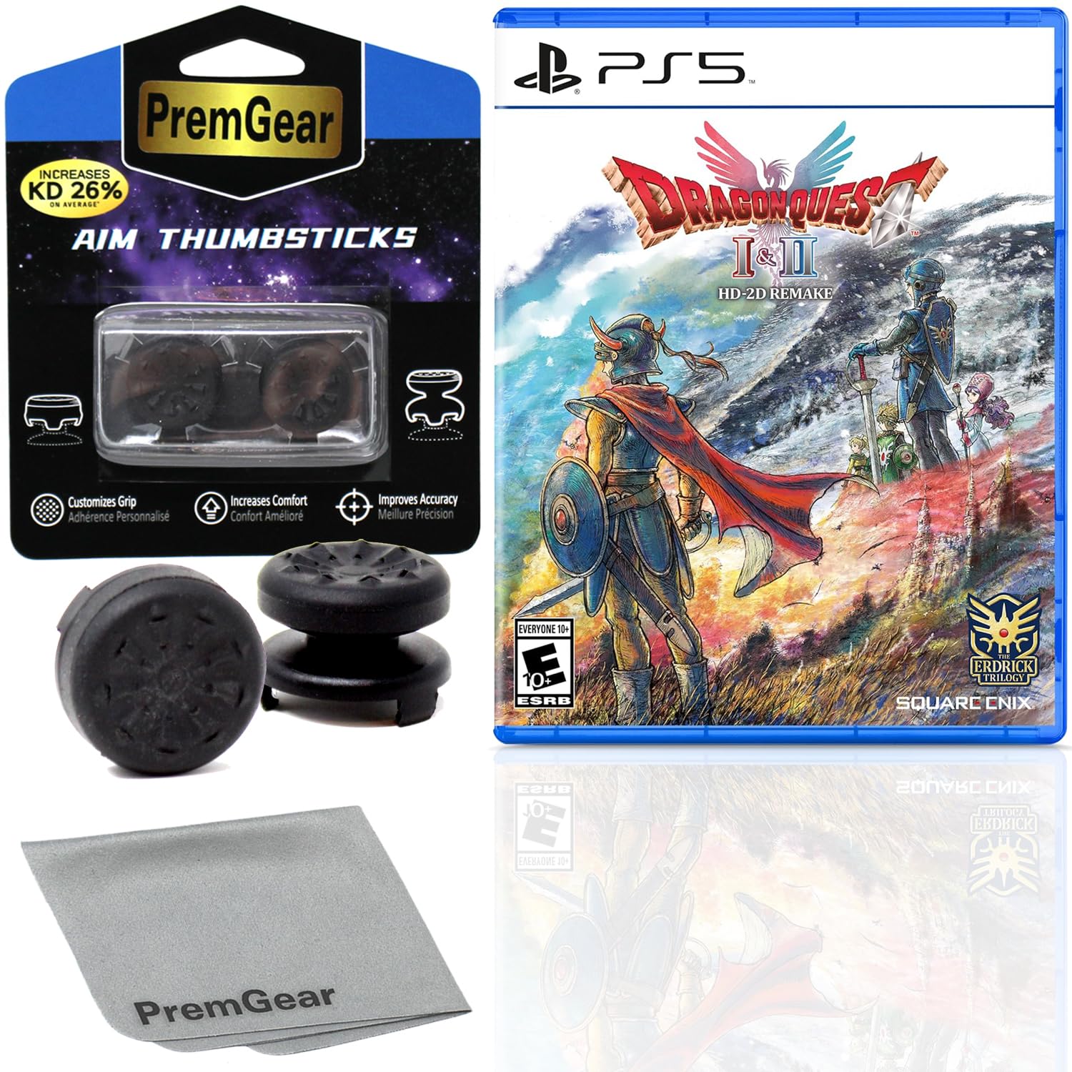 PRODUCT DETAILS 【商品情報】・商品名：DRAGON QUEST I & II HD-2D Remake for PlayStation 5 (US Version), with PremGear ThumbSticks (2...