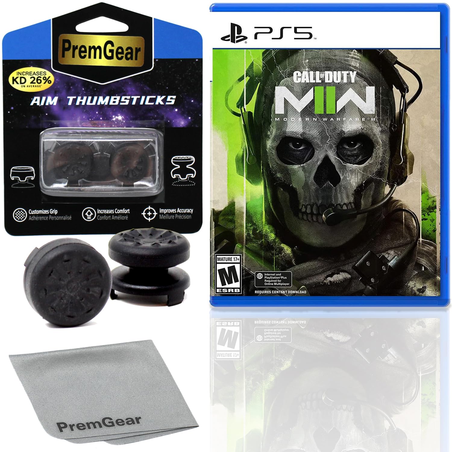 PRODUCT DETAILS 【商品情報】・商品名：Call of Duty: Modern Warfare II for PlayStation 5 (US Version), with PremGear ThumbSticks (2 ...